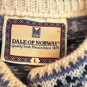 Dale of Norway | Sweaters | Dale Of Norway White Blue Knit Sweater ...